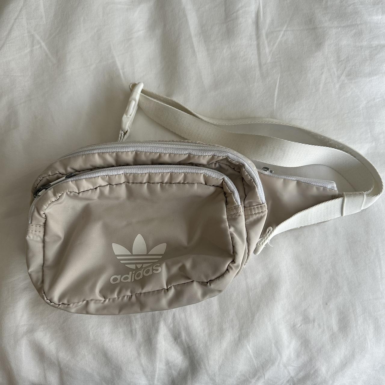 Cream adidas belt bag - Depop