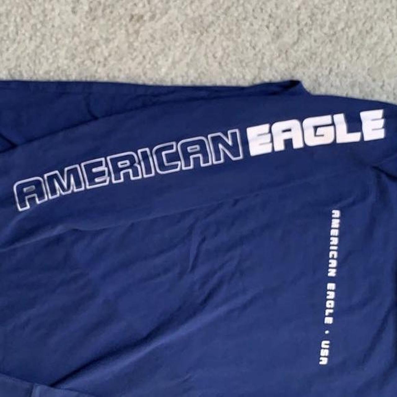 Dark Blue American Eagle USA Long Sleeve with... - Depop