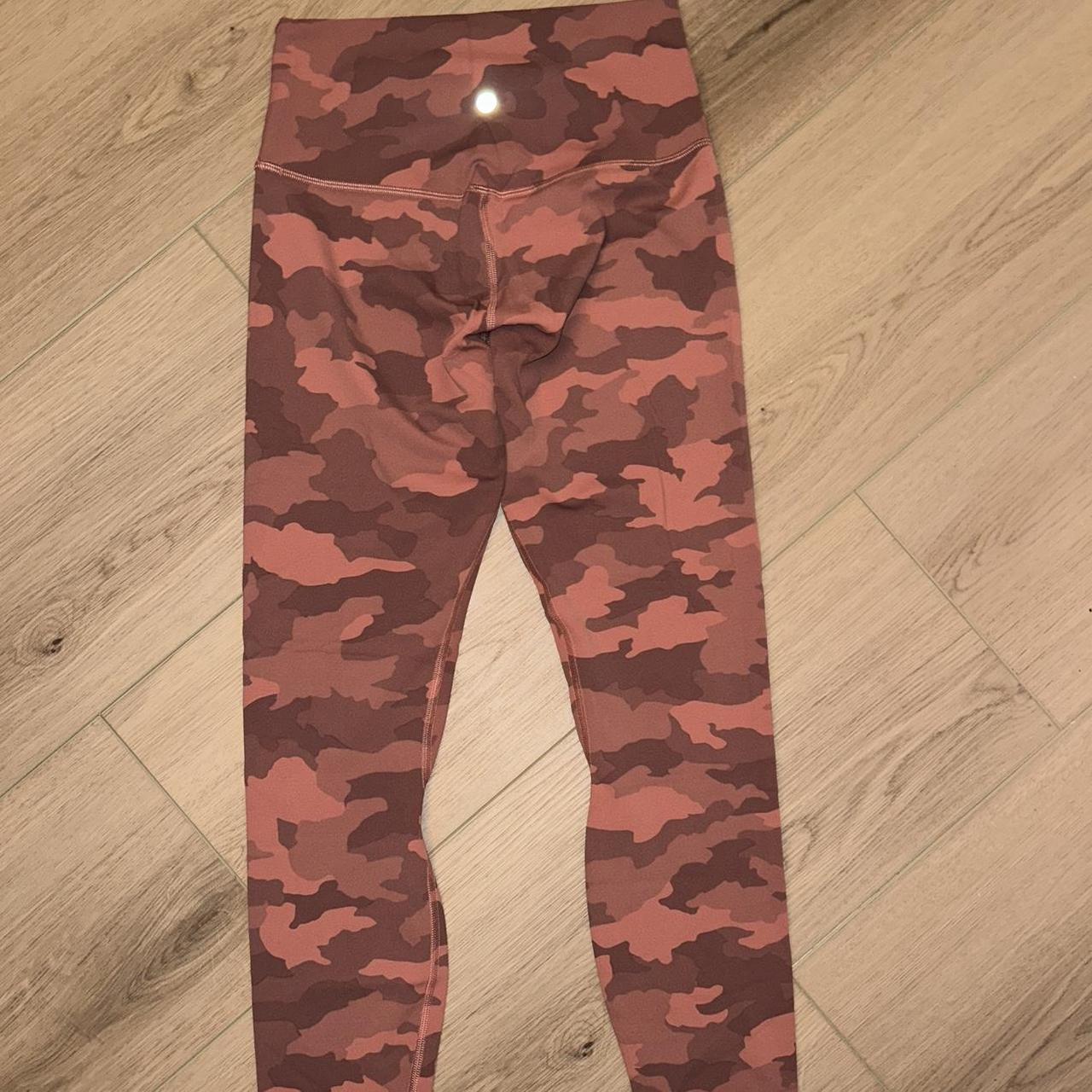 Lululemon Align Leggings Red Camo size 6. Worn once,... - Depop
