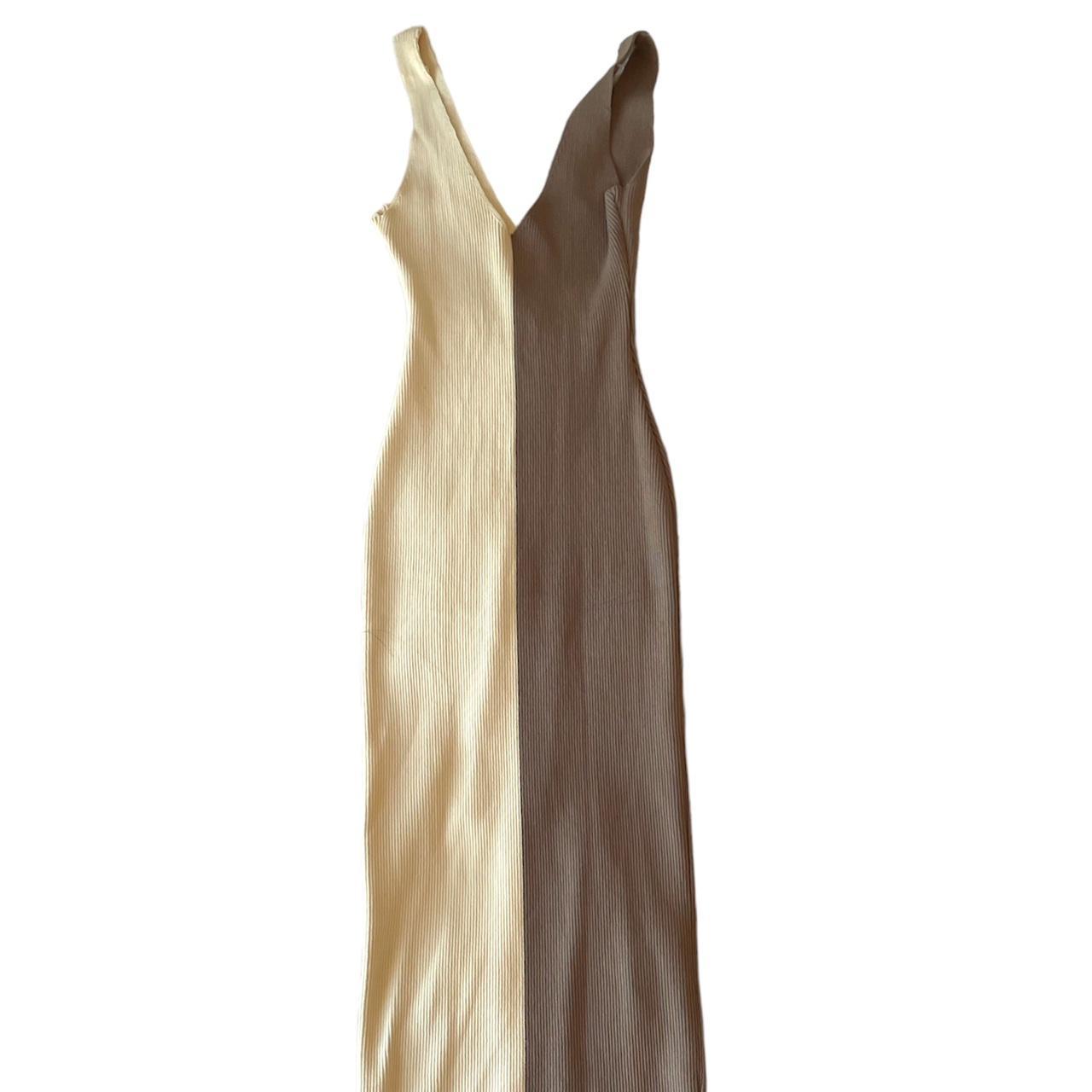 Meshki - Jodie Two Tone V Neck Midi Dress - Multi... - Depop