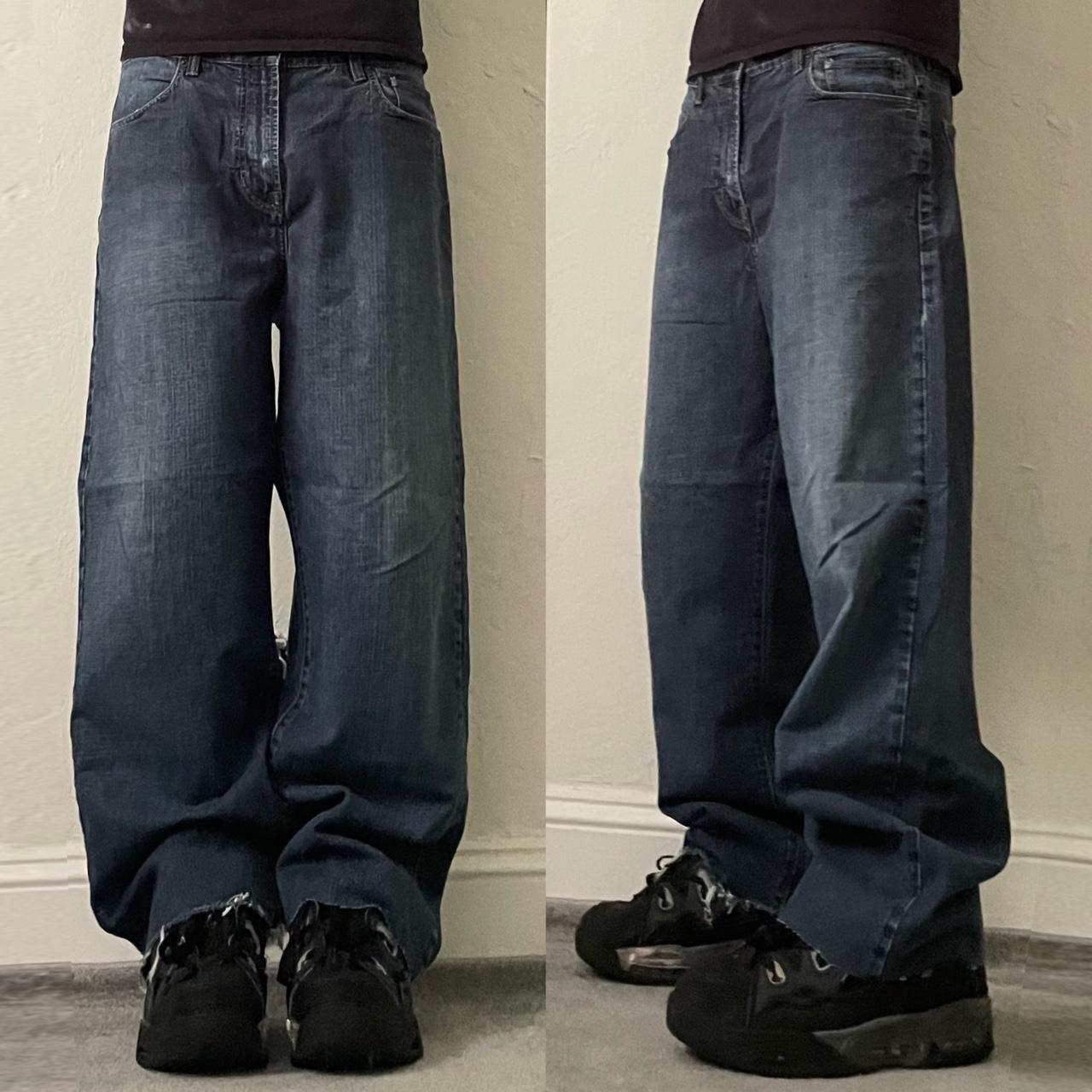 Y2k Grunge Baggy Faded Jeans perfect 2000s baggy... - Depop