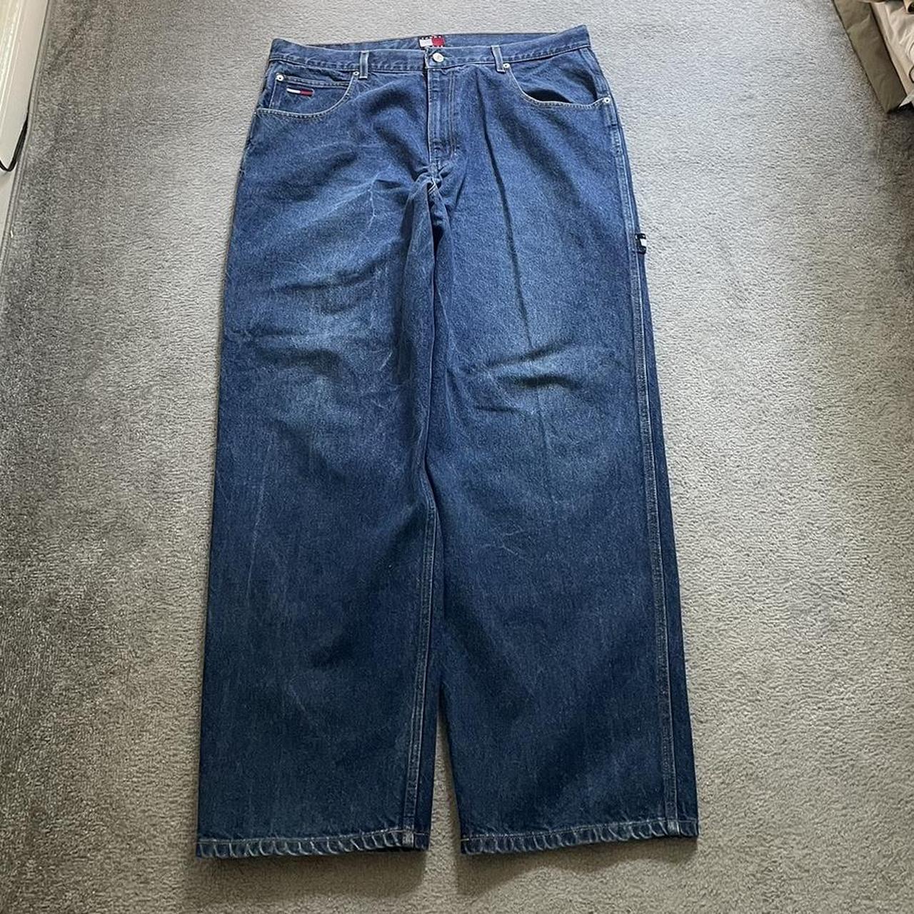 y2k grunge baggy jeans 2000s/y2k baggy relaxed fit... - Depop
