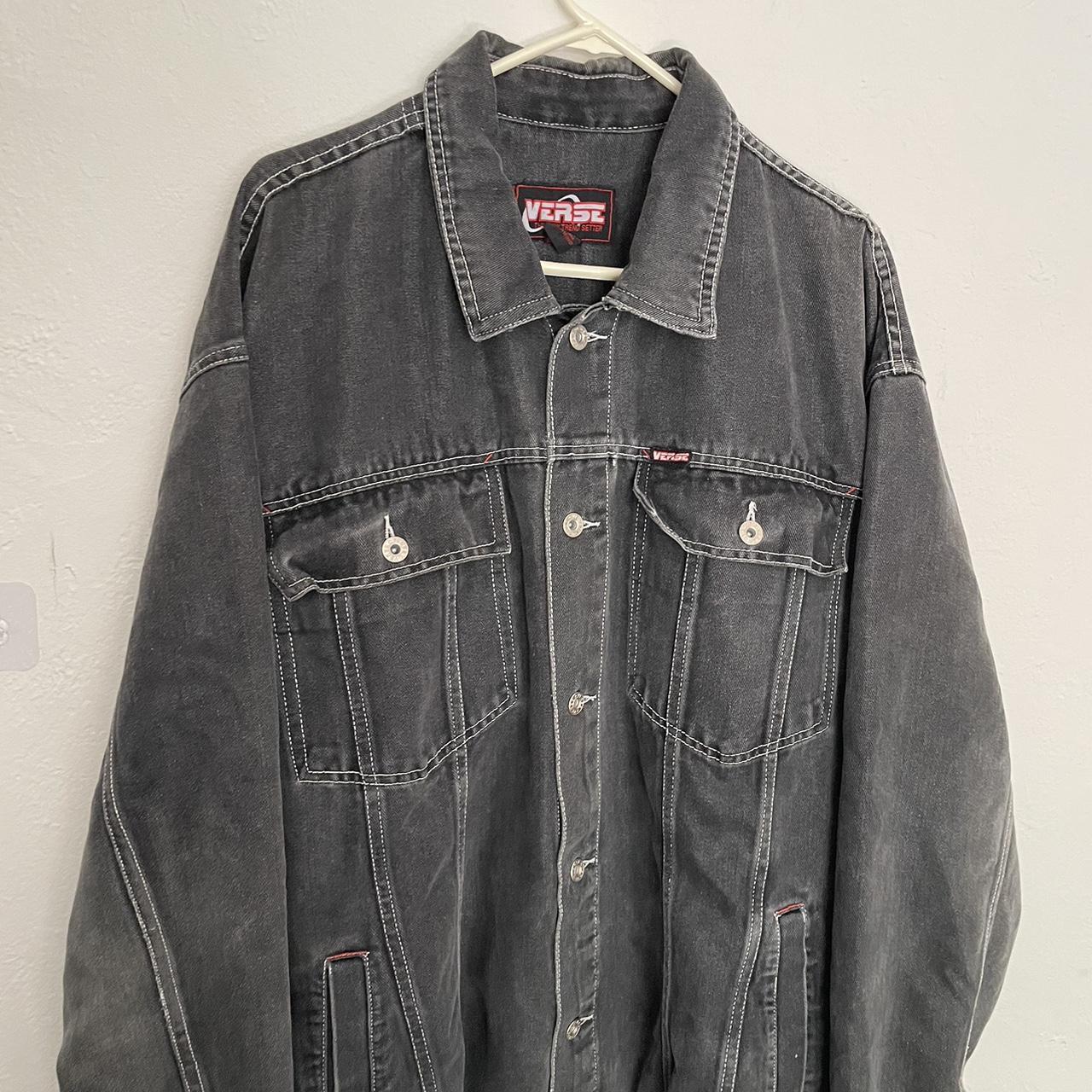 2000s denim jacket y2k streetwear denim great for... - Depop