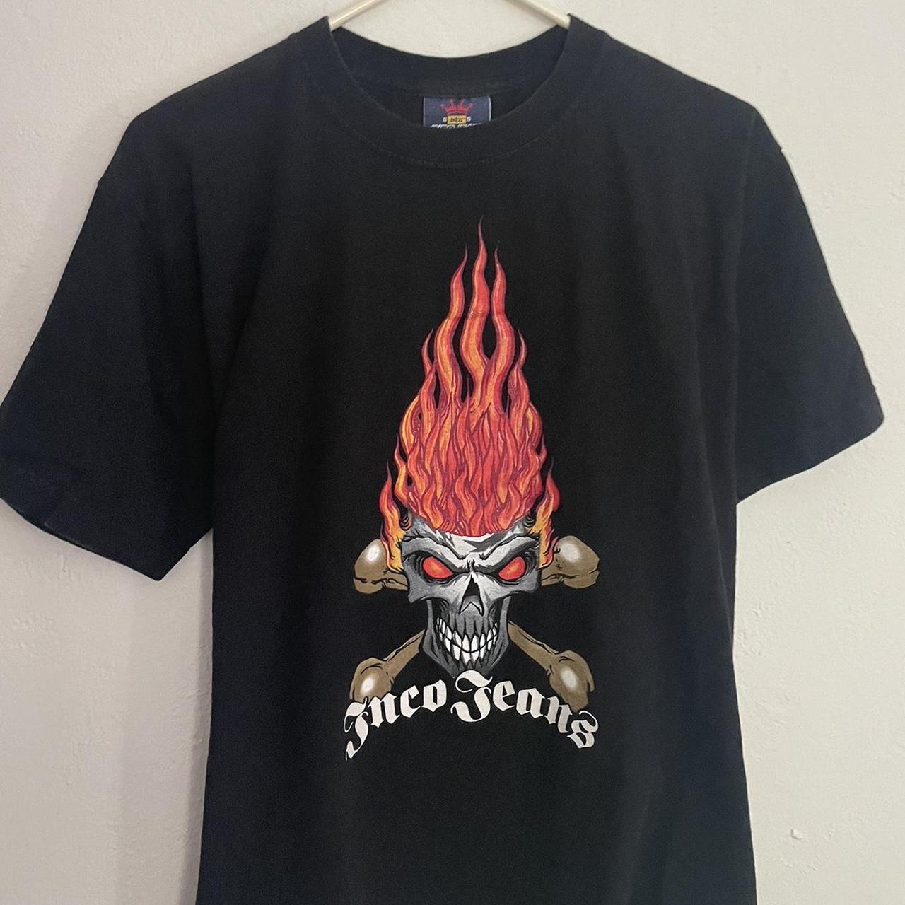 Vintage 2000s jnco jeans skull tee almost new... - Depop