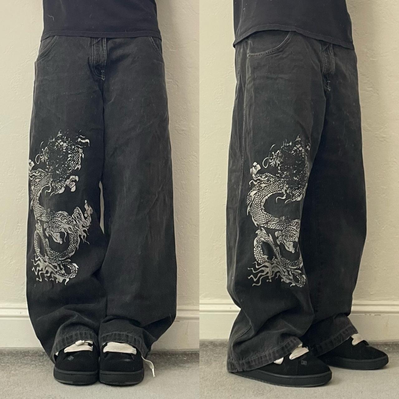 vintage 2000s/90s baggy wide leg jnco jeans jnco... - Depop