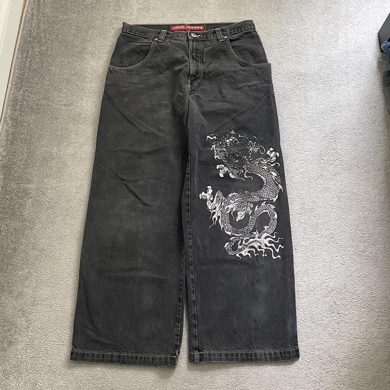 vintage 2000s/90s baggy wide leg jnco jeans jnco... - Depop