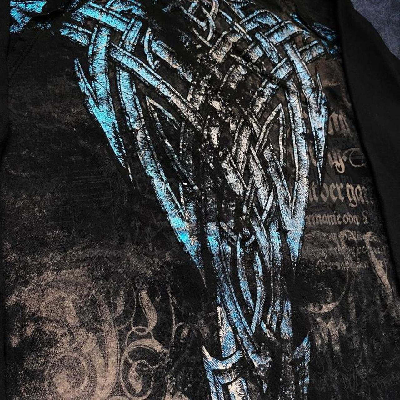 crazy distressed affliction rare y2k sematary type... - Depop