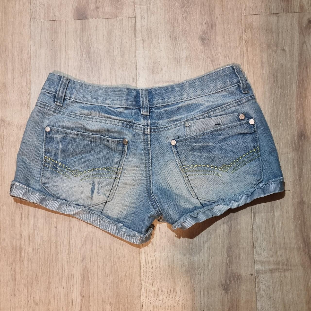 Valleygirl lightwash denim booty short... | Depop
