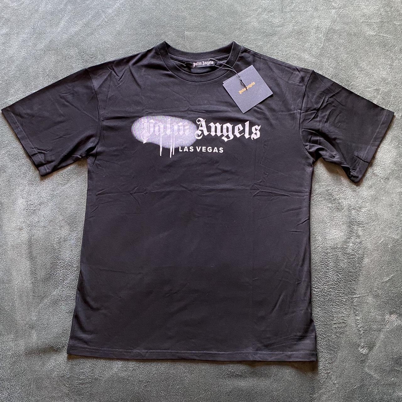 Palm Angels Men's Black T-shirt | Depop