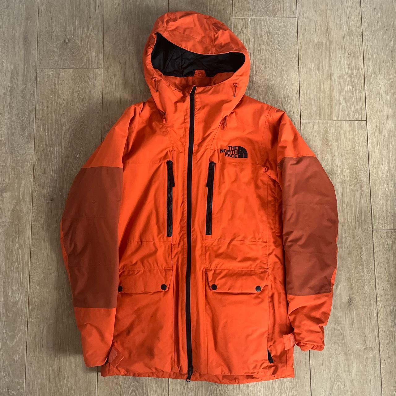Men’s The north face coat size small. Orange/red in... - Depop