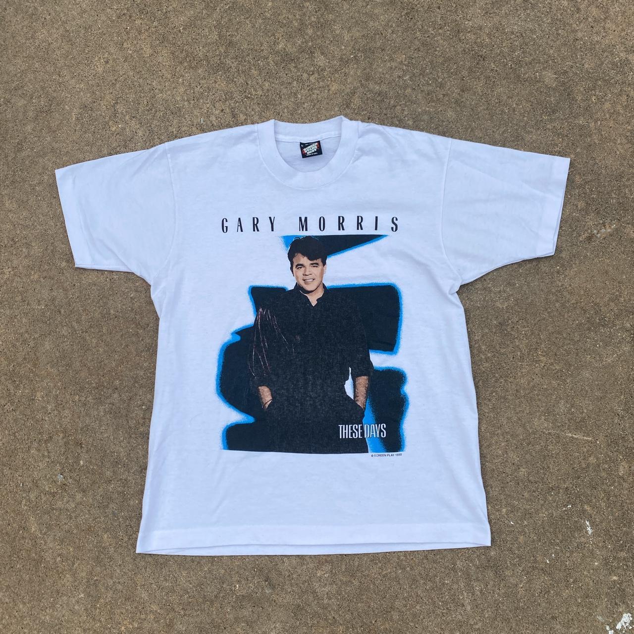 Screen Stars Men's White and Blue T-shirt | Depop