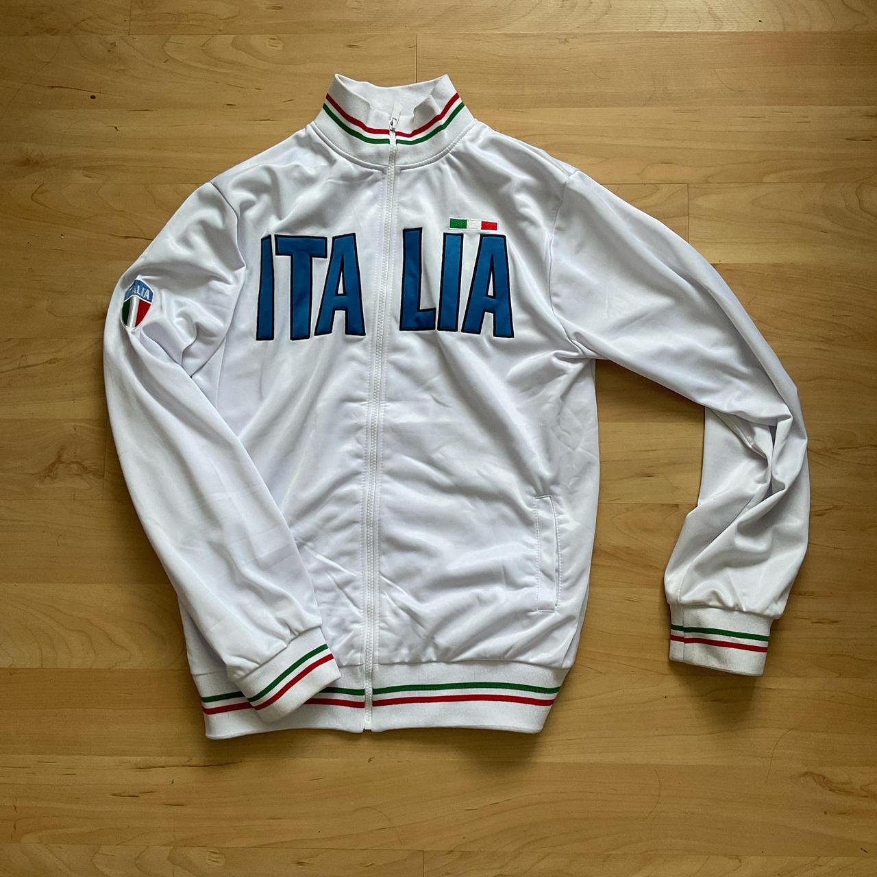 Italia zip up jacket!! Size xl fits s-m oversized... - Depop