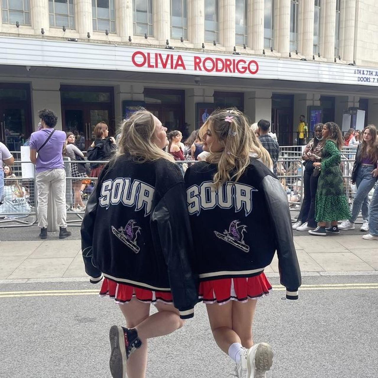 Olivia Rodrigo SOUR prom letterman jacket in... | Depop