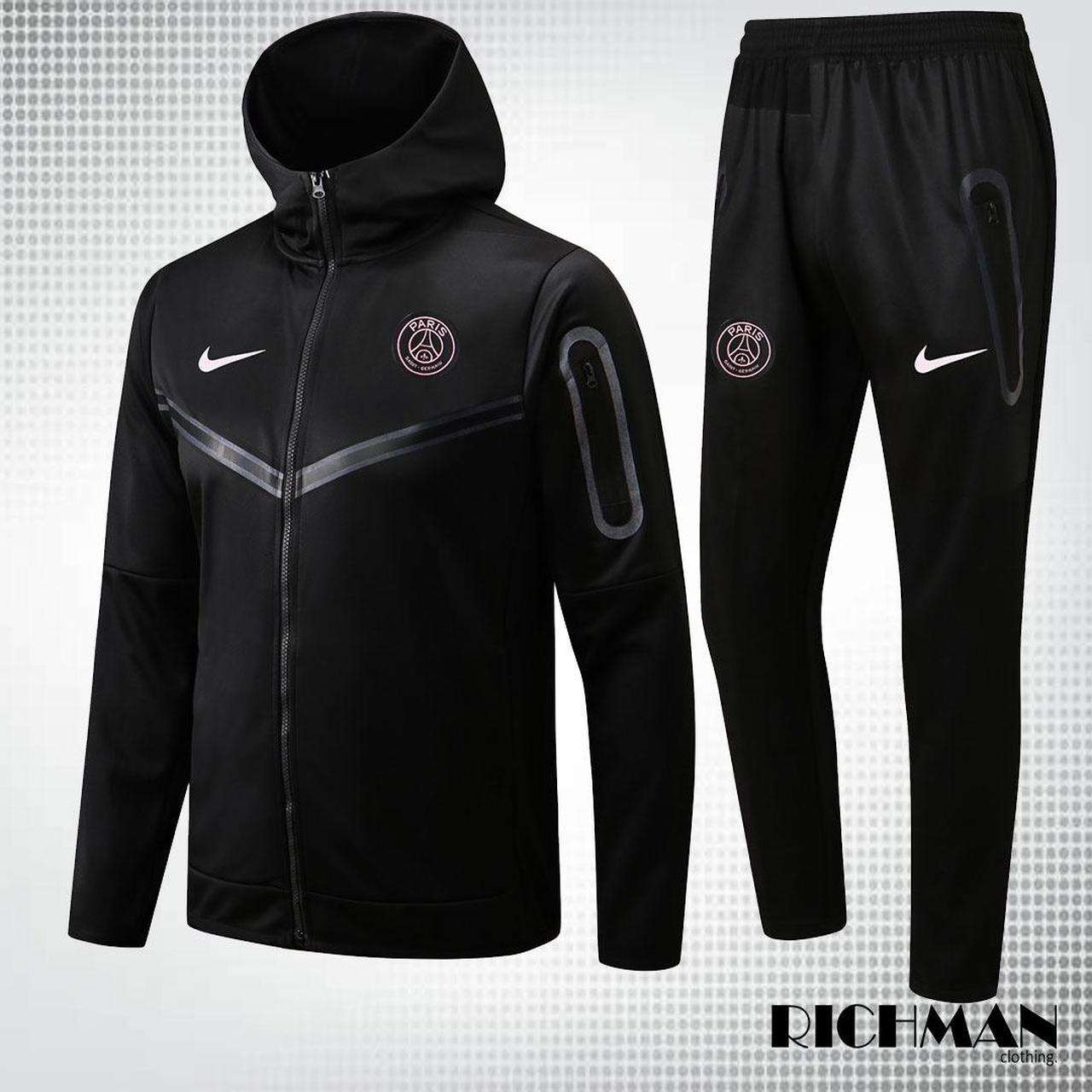 PSG NIKE TECH TRACKSUIT (BLACK) BRAND NEW PSG FULL... - Depop