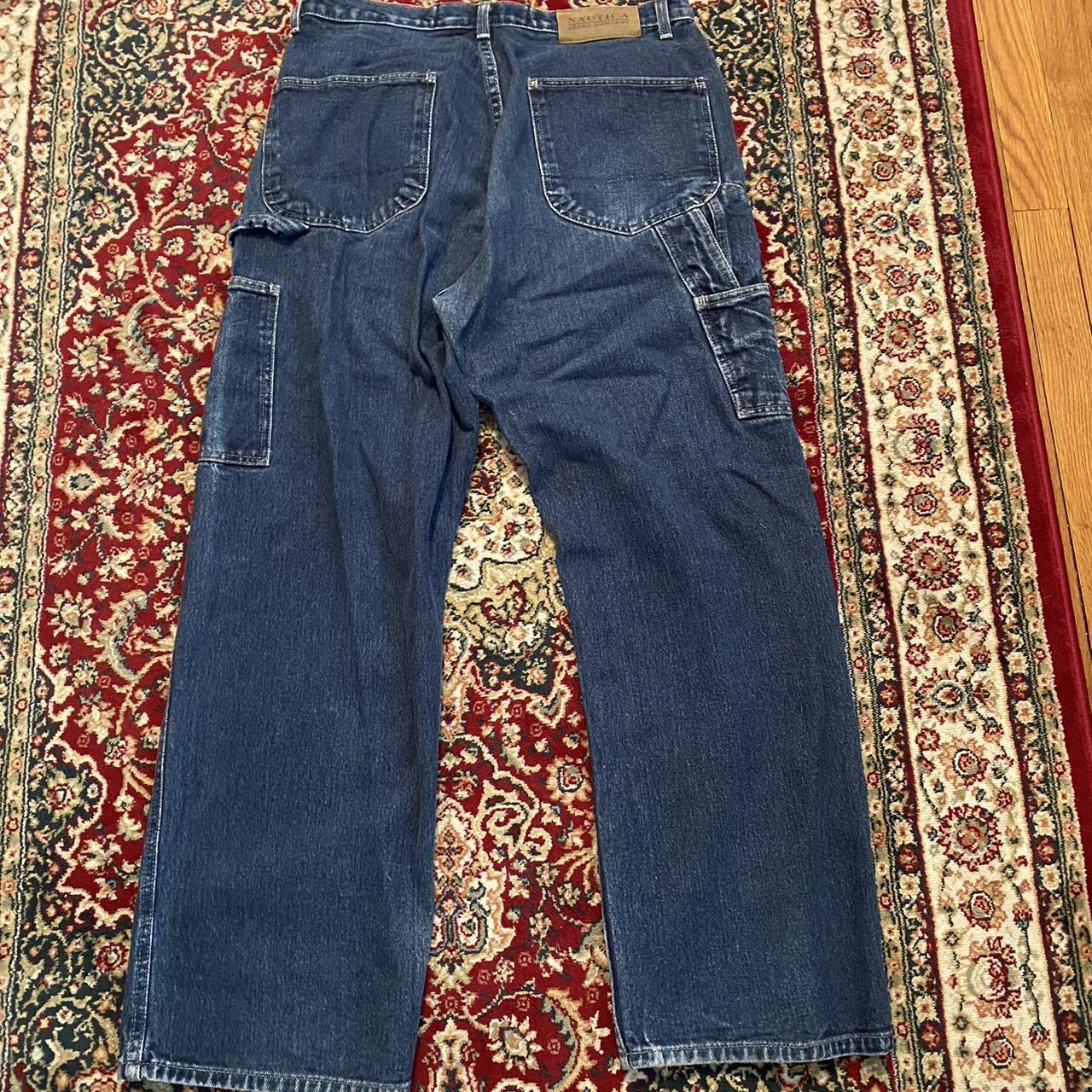 Nautica workwear carpenter blue baggy jeans. Size... - Depop