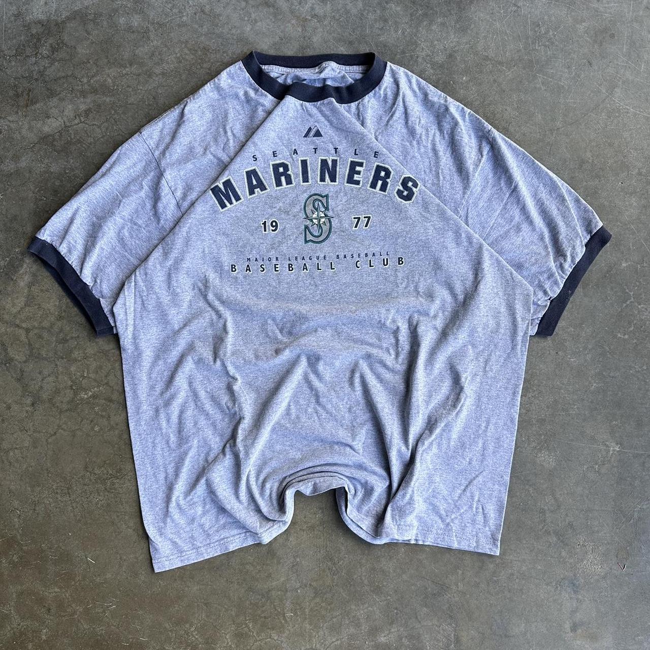 Vintage mariners shirt 📏 Sizes: untagged L or... - Depop
