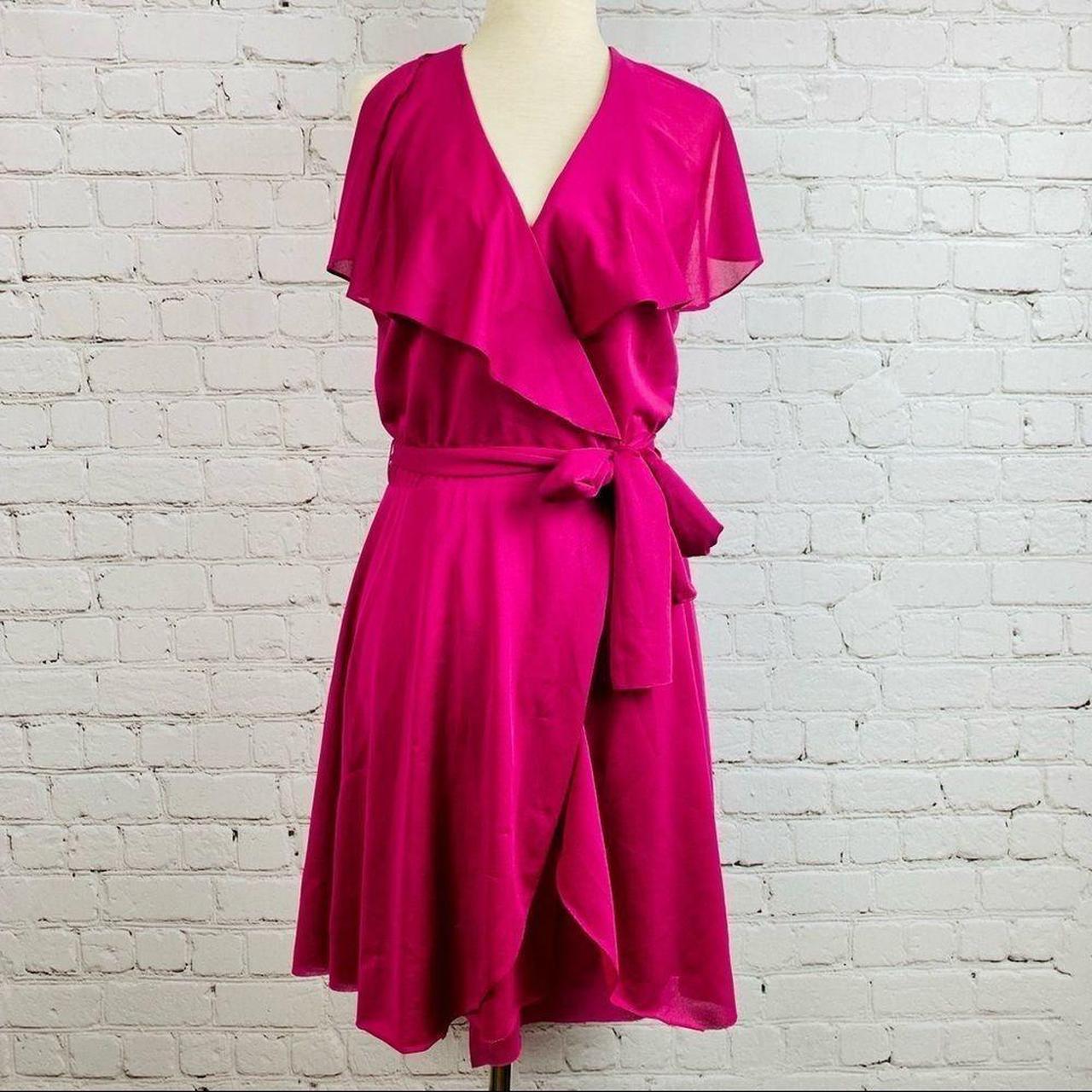 Union made polyester wrap dress by vintage designer... - Depop