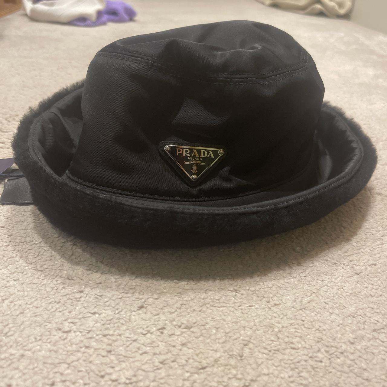 Prada Men's Black Hat | Depop