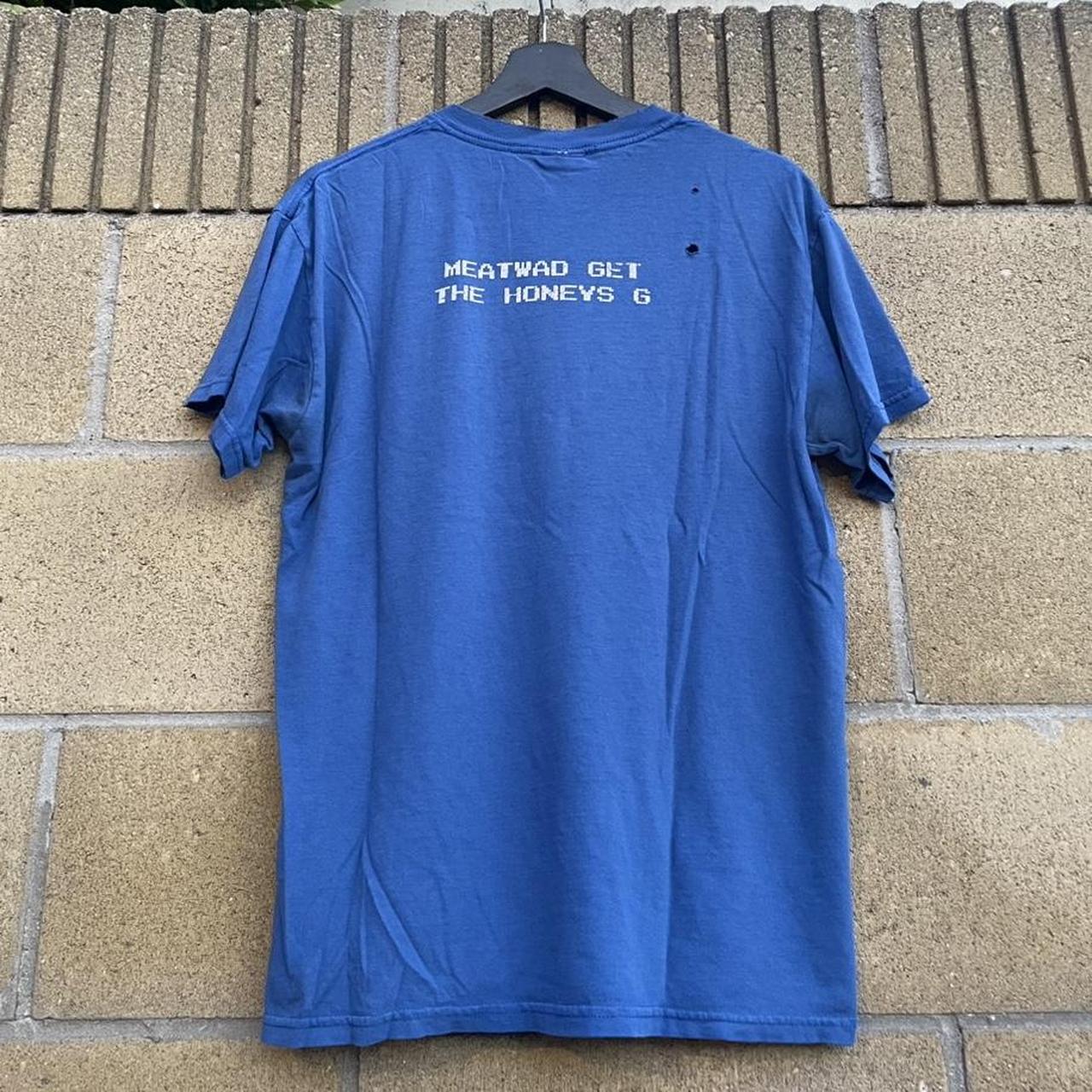 Aqua teen hunger force meatwad pixel tee blue Size... | Depop