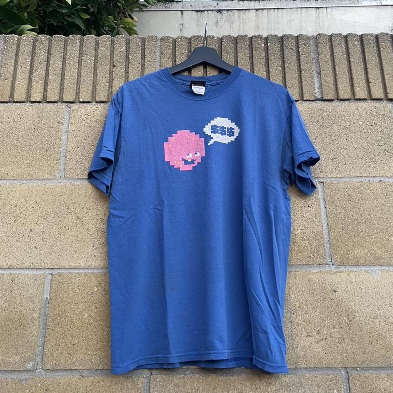 Aqua teen hunger force meatwad pixel tee blue Size... | Depop
