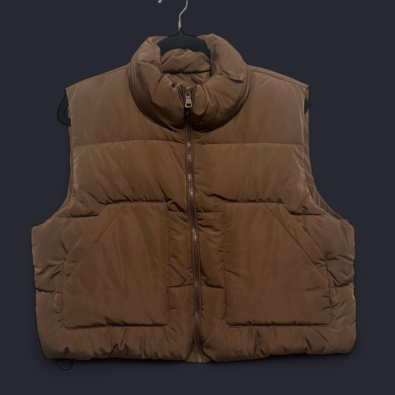 - Love Tree Puffer Vest - Brown - Size Large -... | Depop