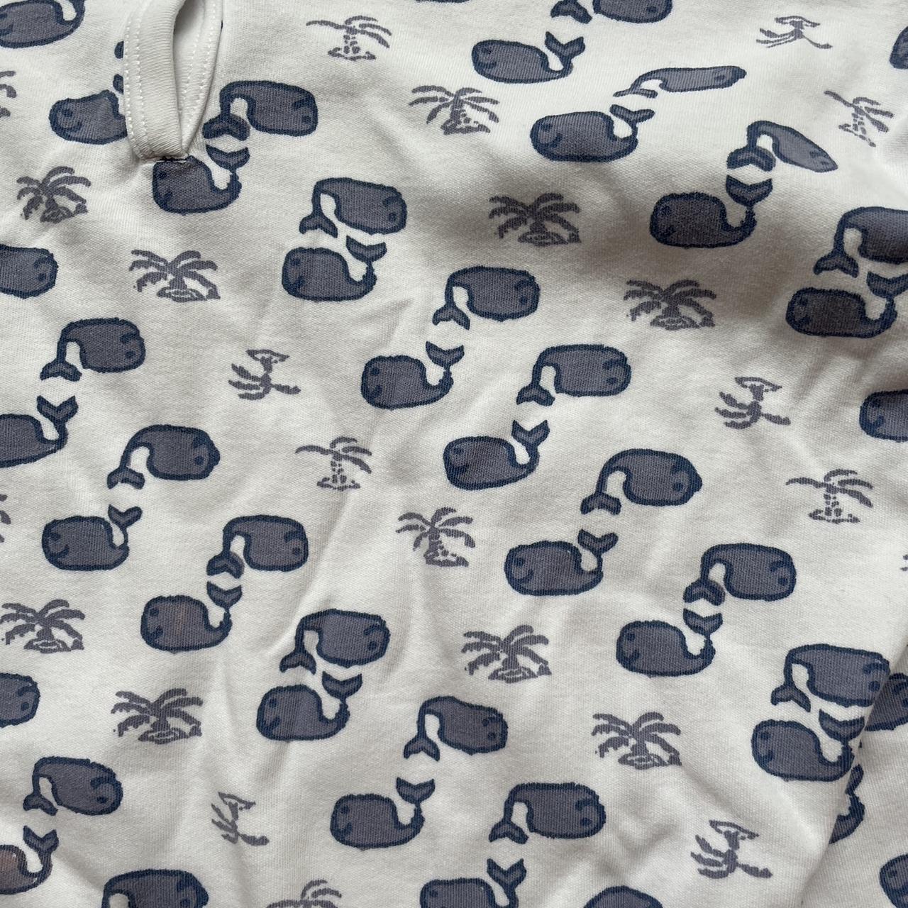 Roller Rabbit moby whale long sleeve pajamas size xs... - Depop