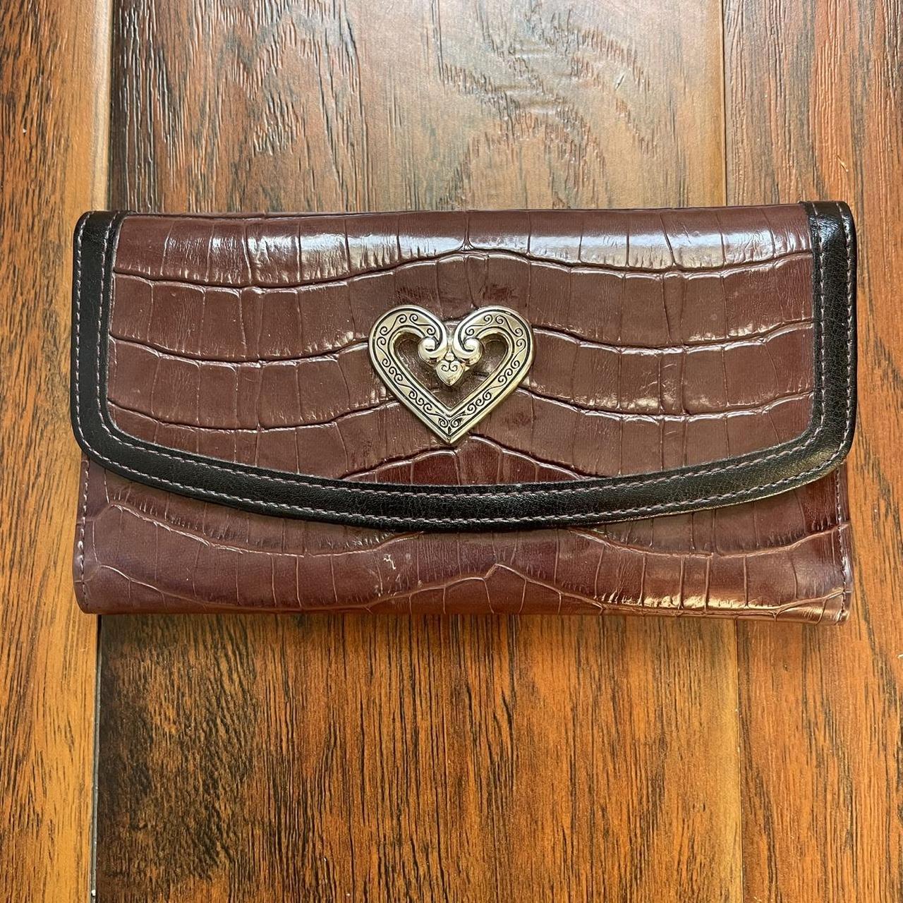 Y2K Wallet ♡ super cute brown and black heart... - Depop