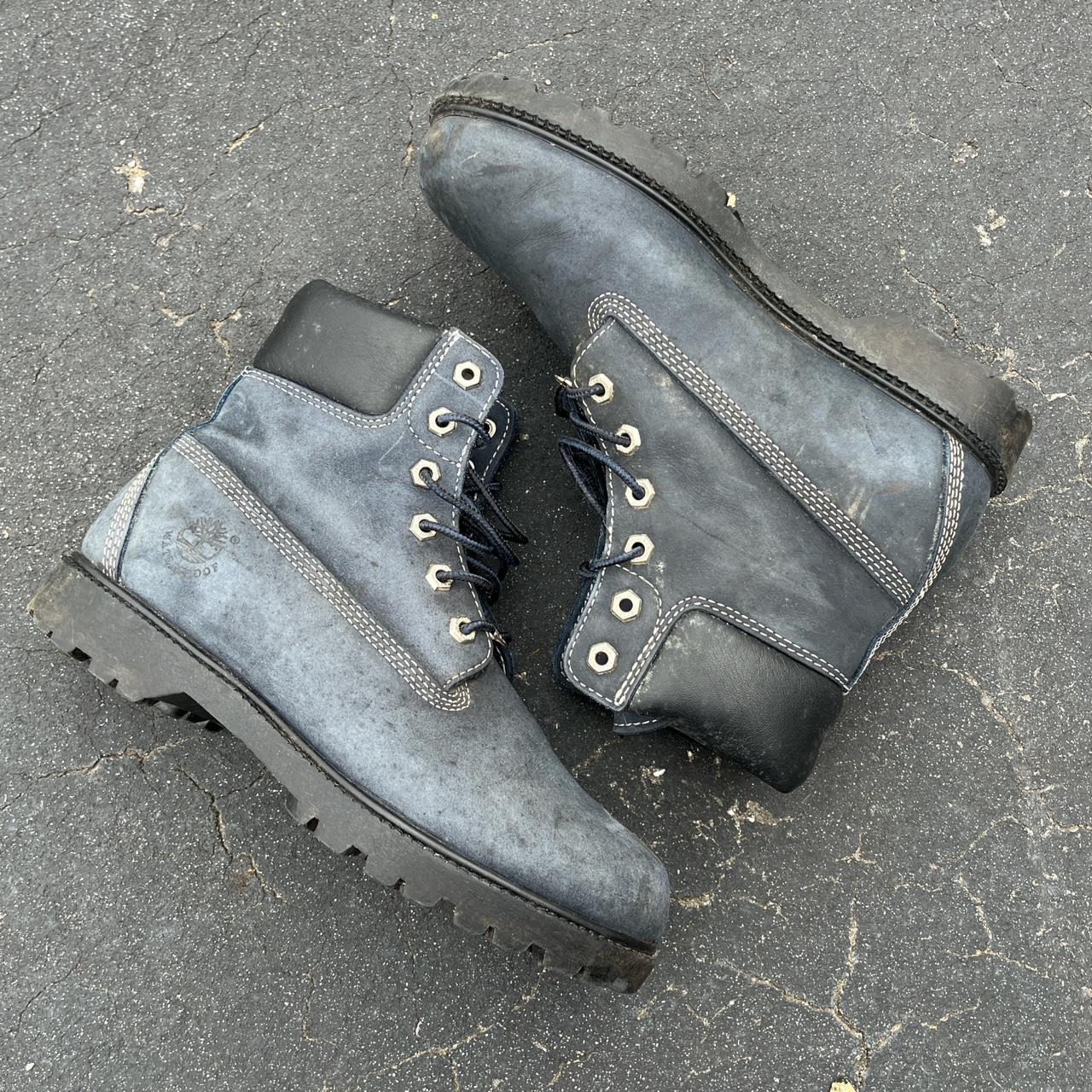 Timberland Navy Suede Boots. Size 9 in men’s. - Depop