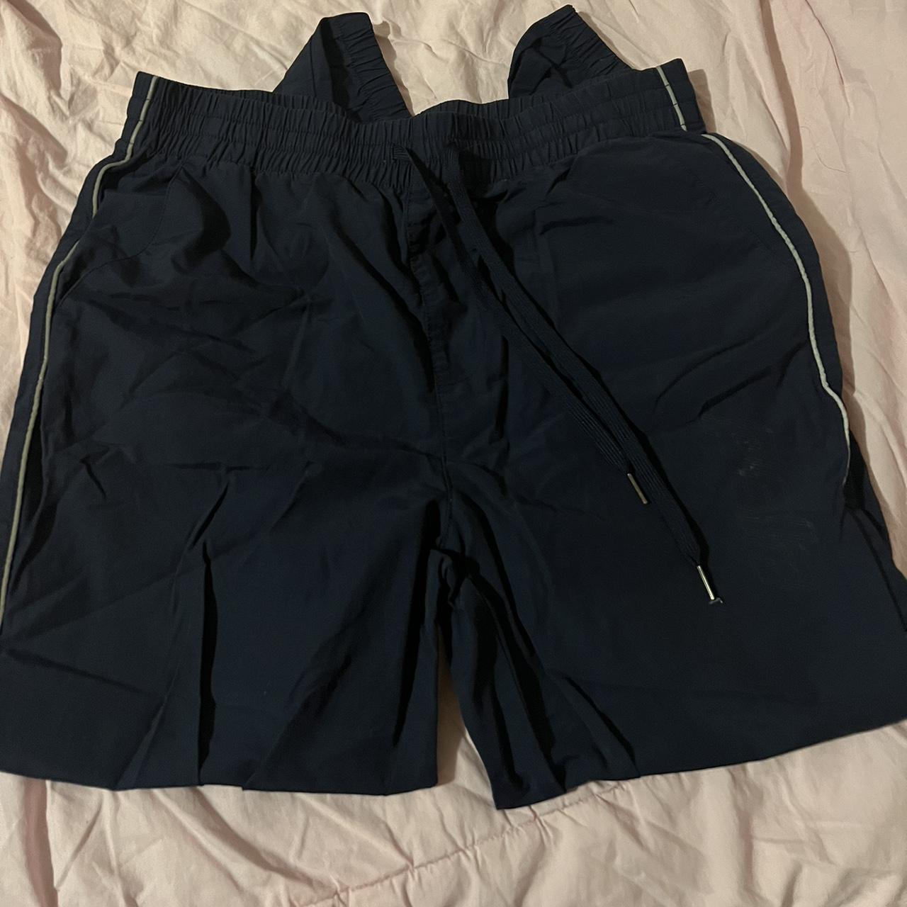 Pacsun Navy with white stripes track pants -Medium... - Depop