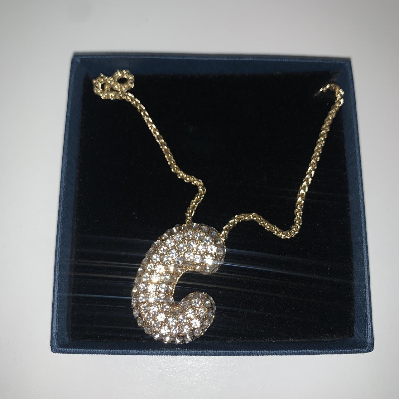 Brand new. Bubble letter “C” necklace gold. Balloon... - Depop