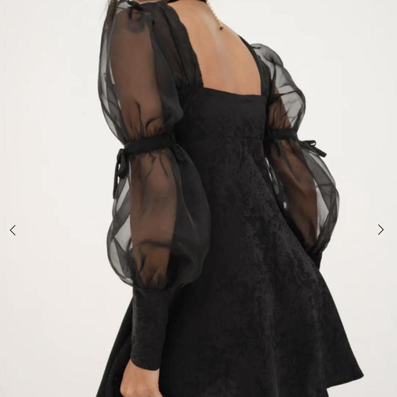 Stunning little black dress. Ribbon ties, babydoll... - Depop