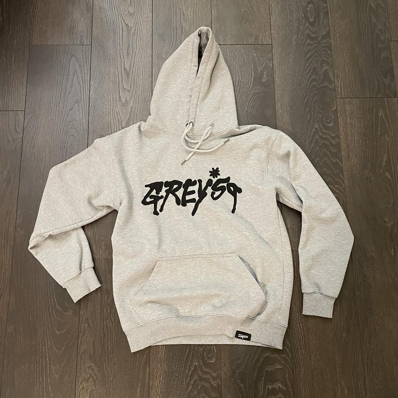 GREY 5 9 HOODIE EXCELLENT... - Depop