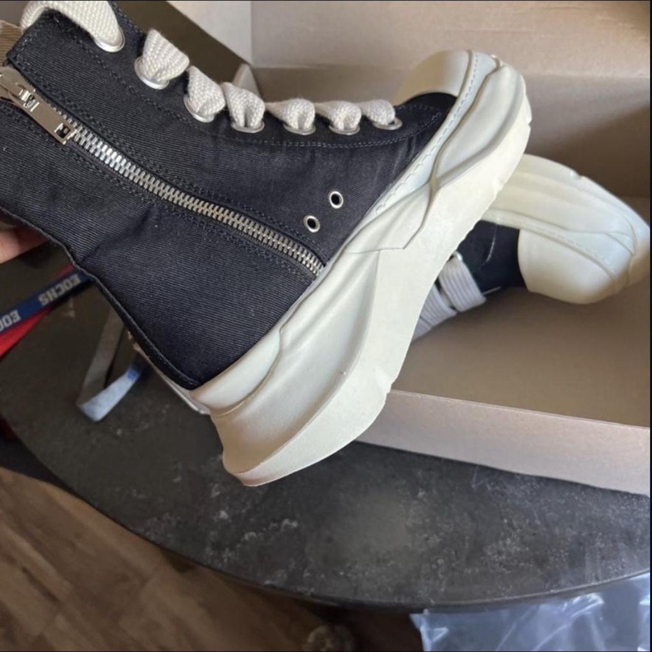 Rick Owens DRKSHDW Abstract Jumbo Lace Sneakers - Depop