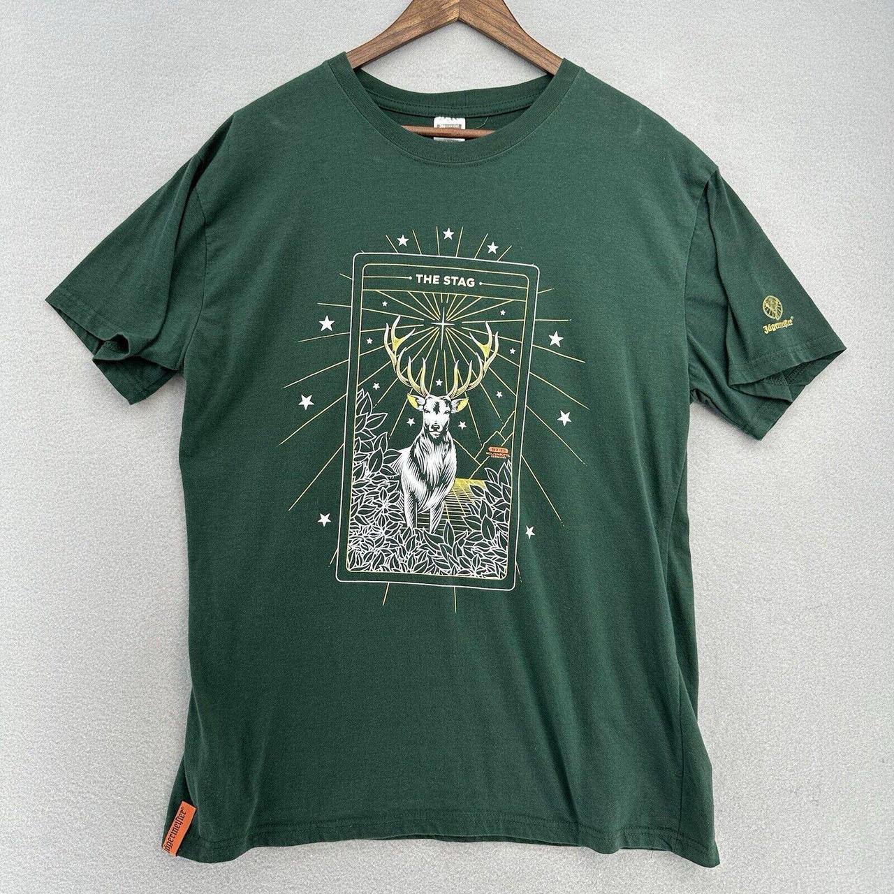 Jagermeister The Stag “Oh Deer God” Green Graphic... - Depop