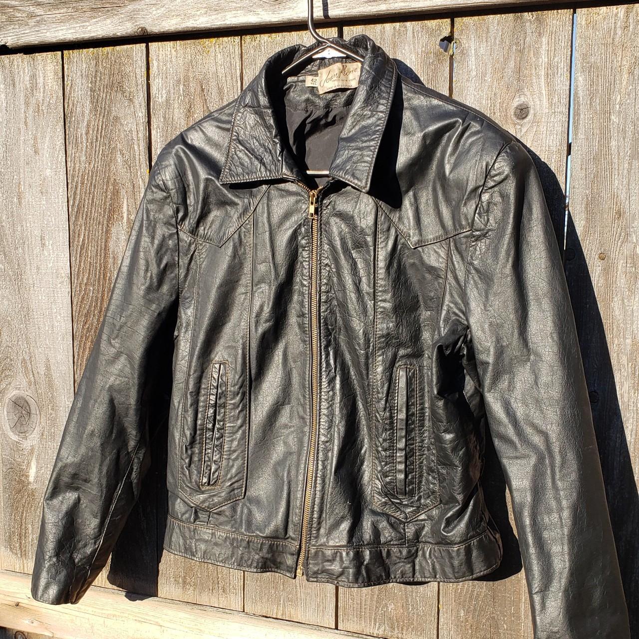 Vintage Jean Pierre leather jacket. Total grungy... - Depop
