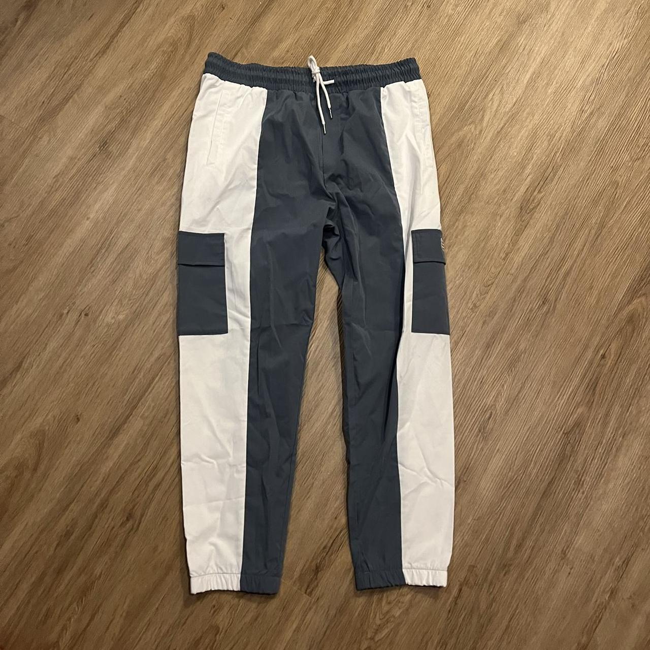 Lightweight colorblock cargo joggers Windbreaker... - Depop