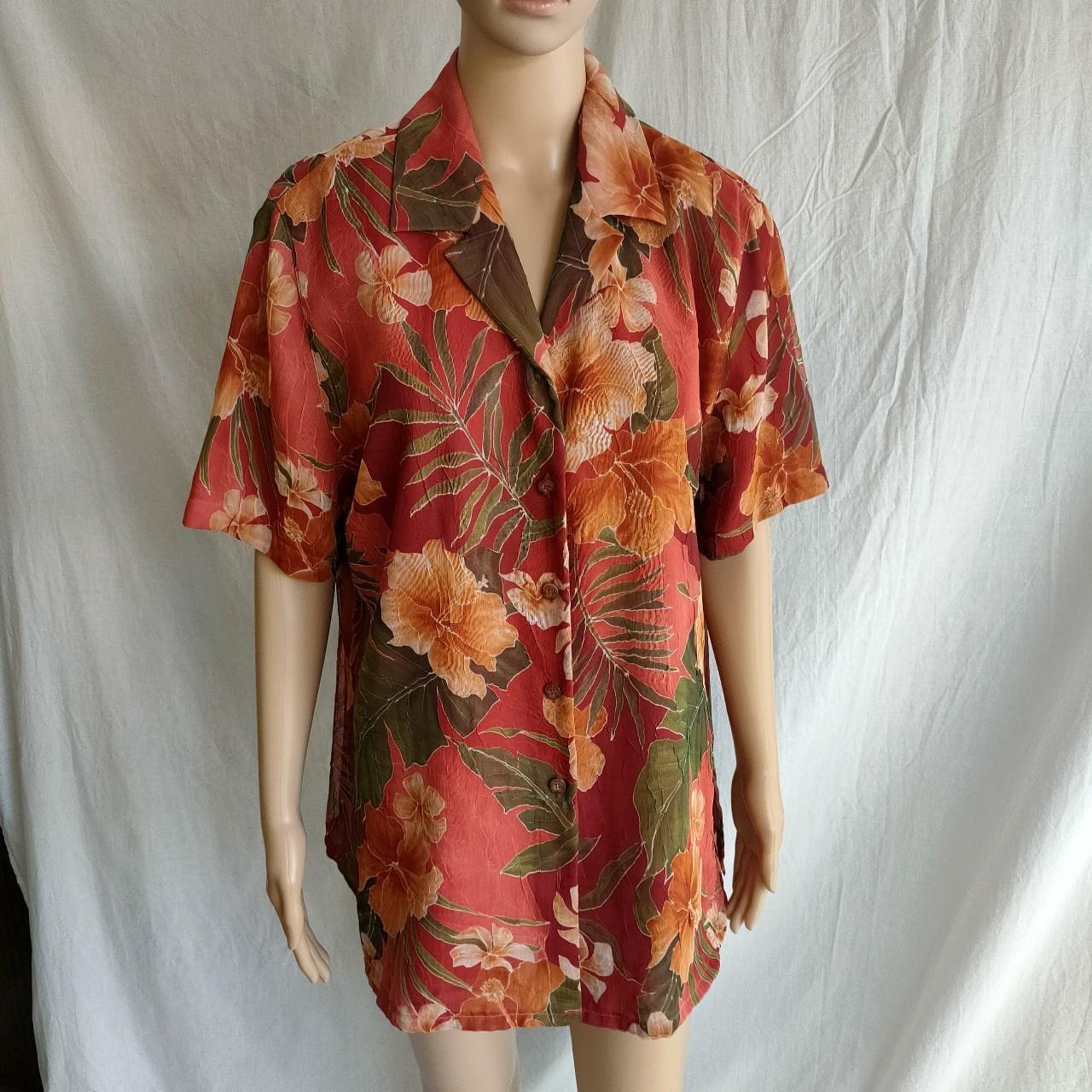 BASLER Womens Blouse Shirt Vintage Red Floral... - Depop