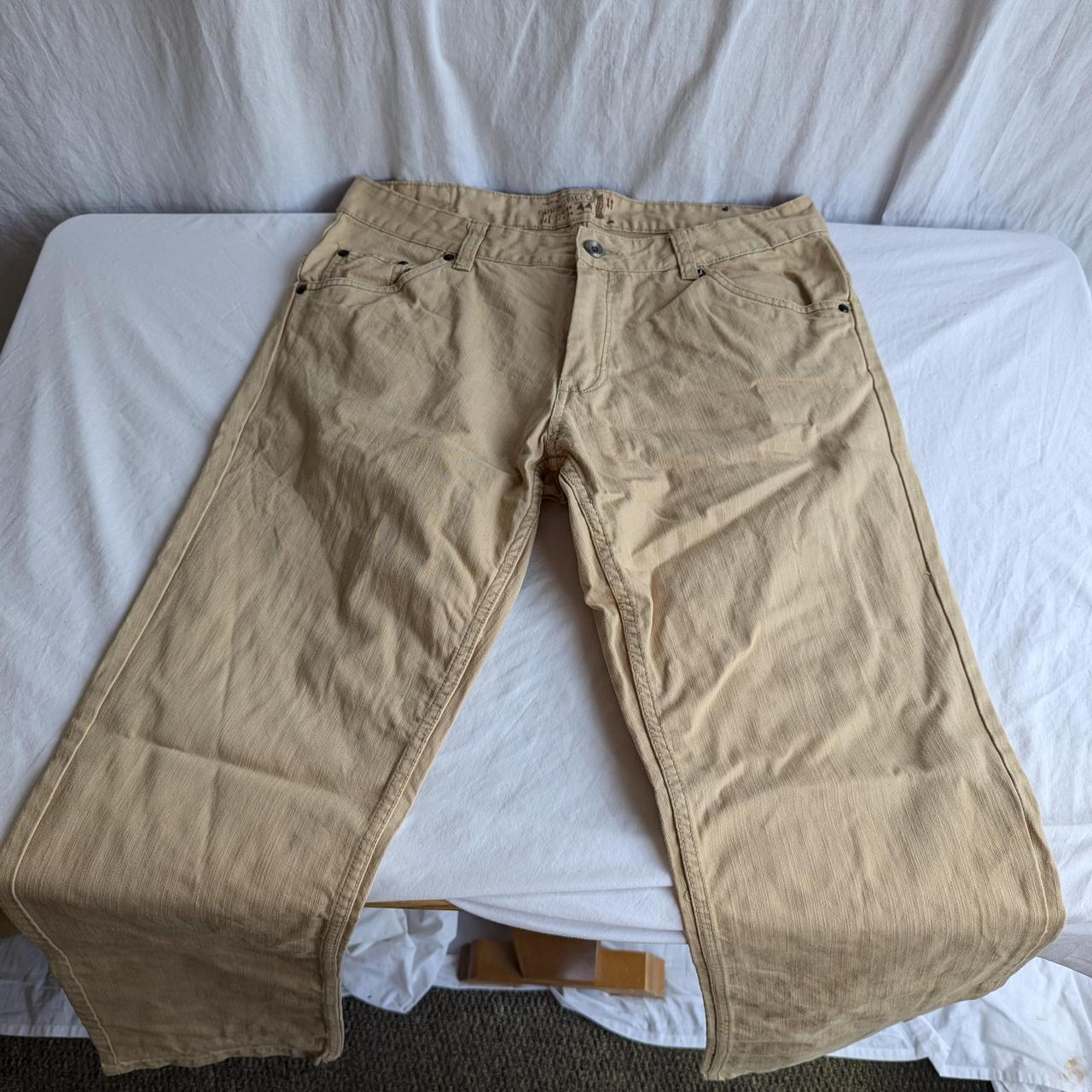 Springfield Mens Jeans Beige Denim 100% Cotton Waist... - Depop