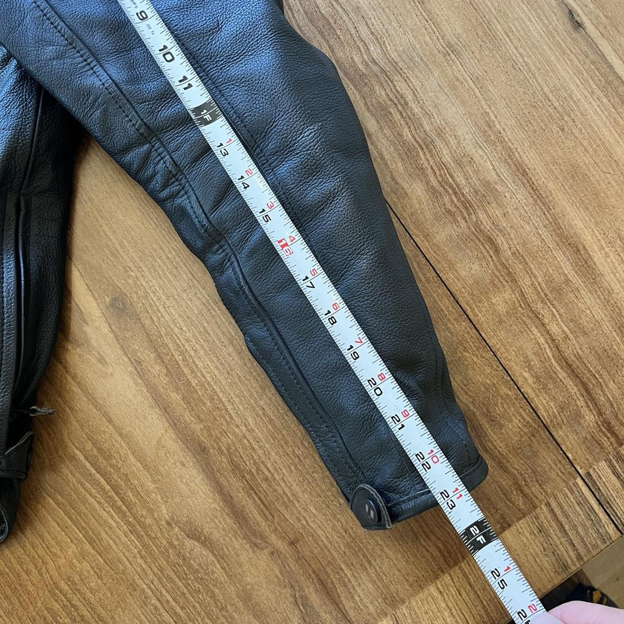 Vintage Icon Leather Motorcycle Jacket Medium... - Depop