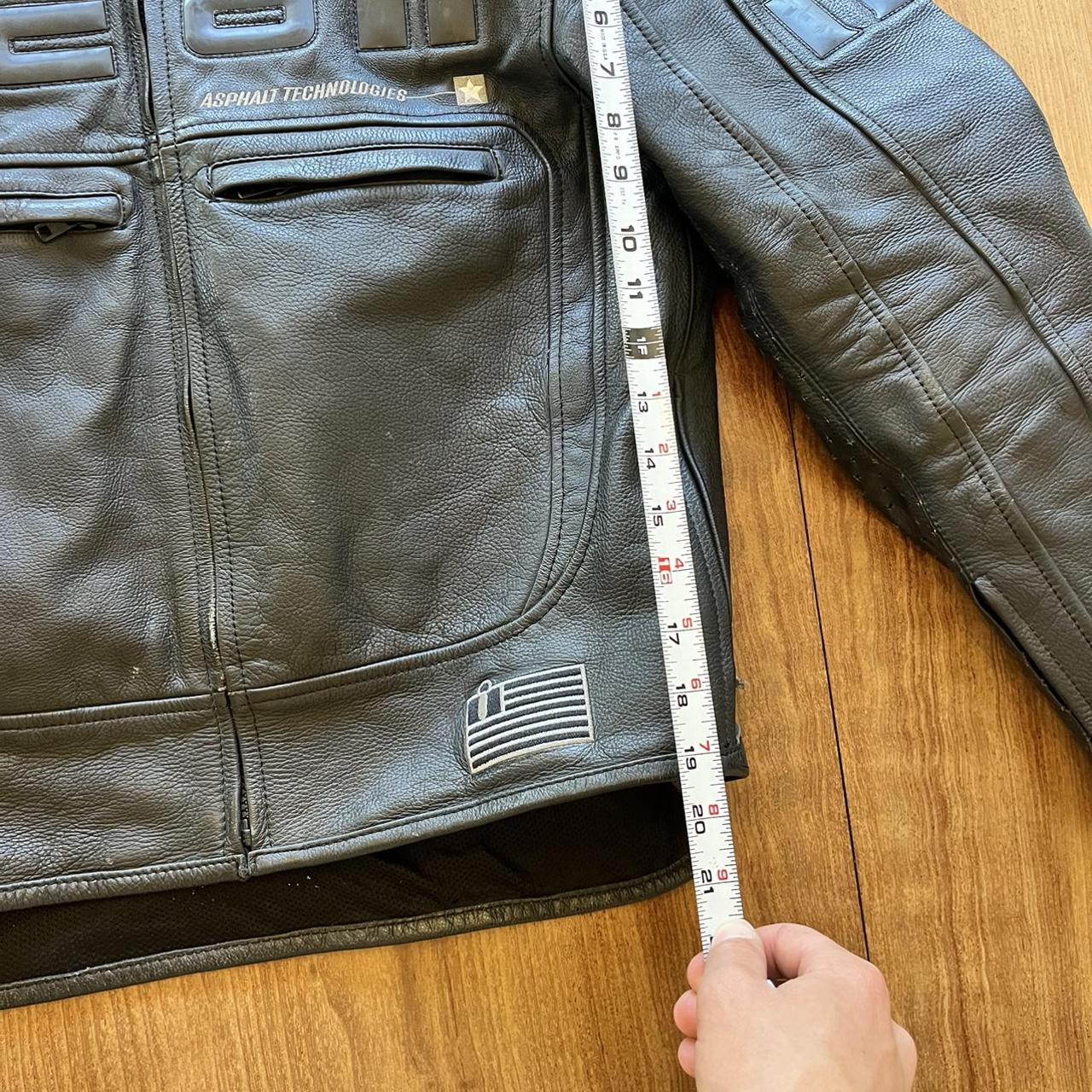 Vintage Icon Leather Motorcycle Jacket Medium... - Depop