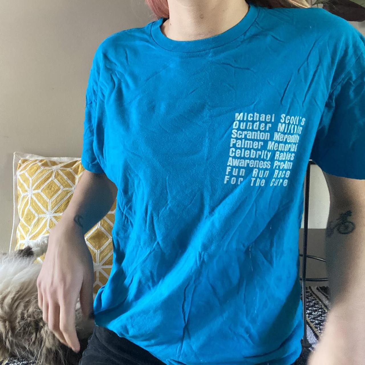 the office t shirt michael scott’s rabies charity... - Depop