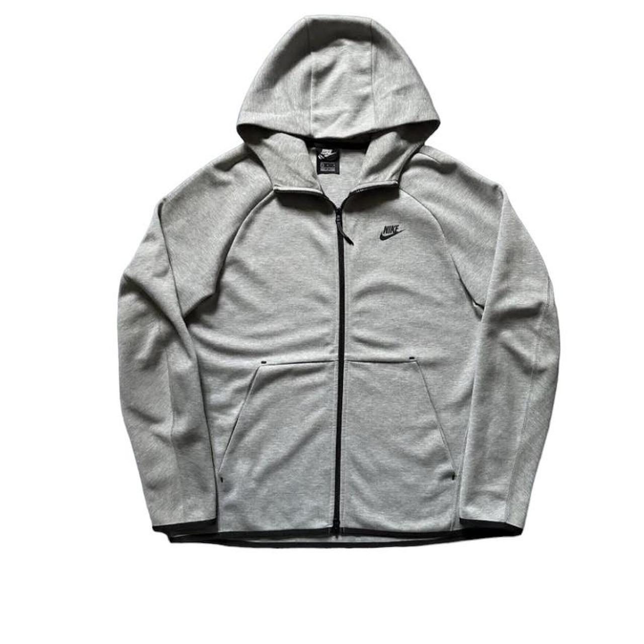 NIKE GREY TECH FLEECE ZIP UP (TOP HALF ONLY) FIRST... - Depop