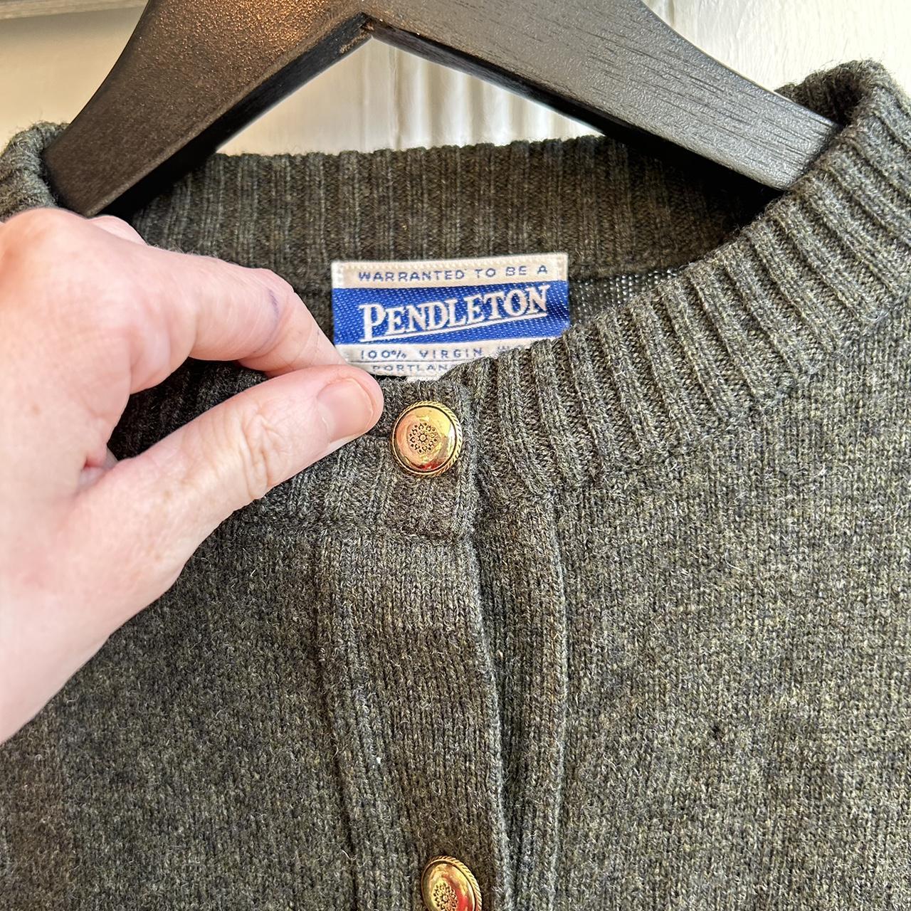 Green Wool Pendleton Sweater Labeled as a Large but... - Depop