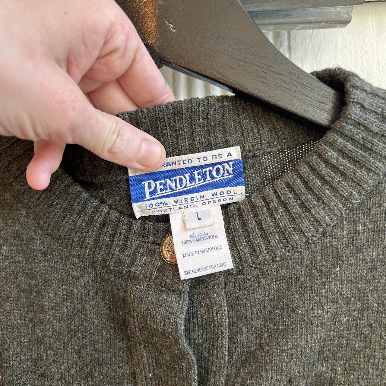 Green Wool Pendleton Sweater Labeled as a Large but... - Depop