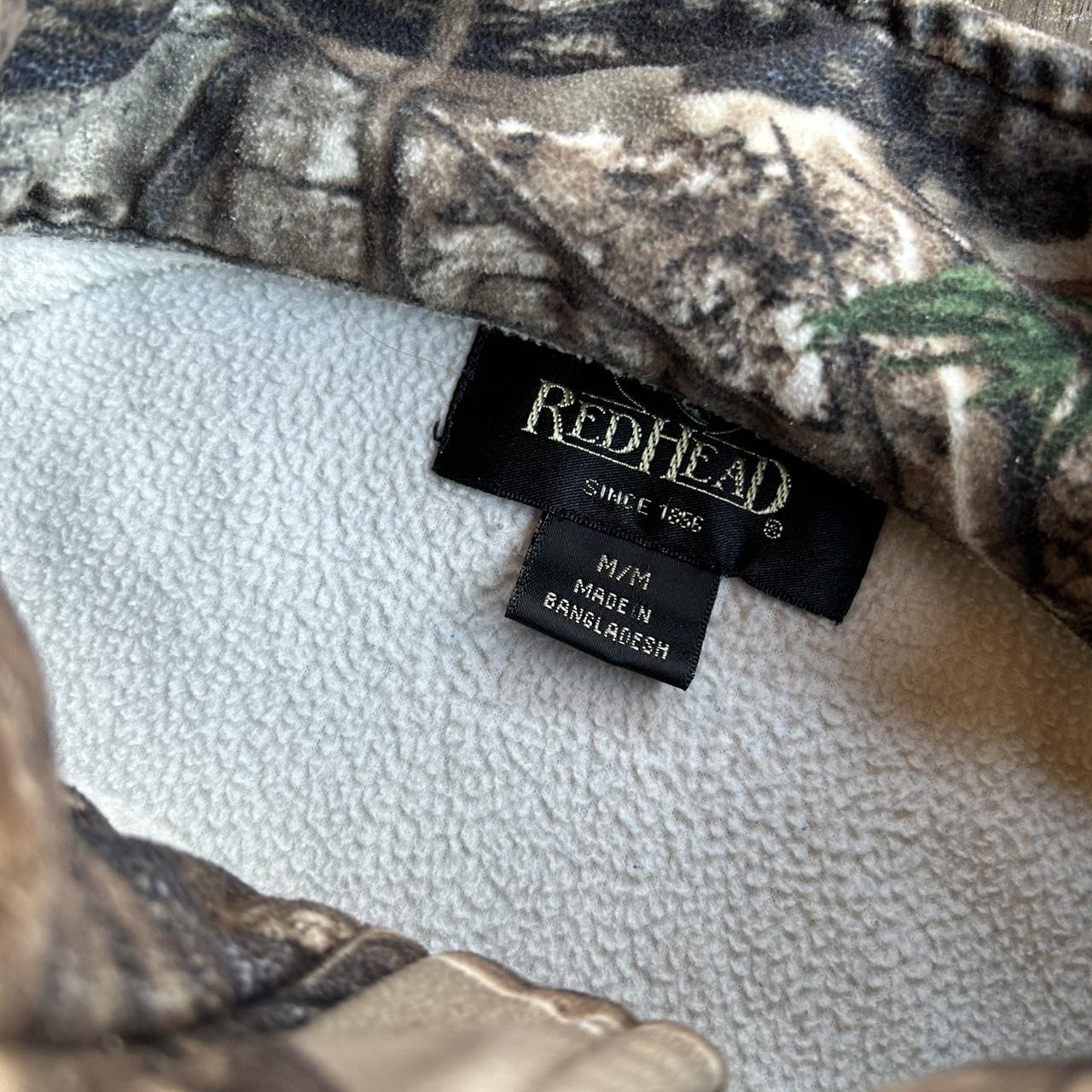 Vintage camo redhead zip up crewneck... - Depop