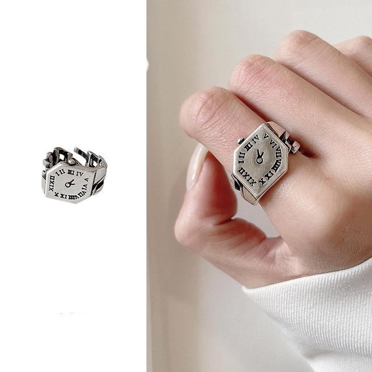 Time on finger rings - Adjustable Sliver alloy,... - Depop