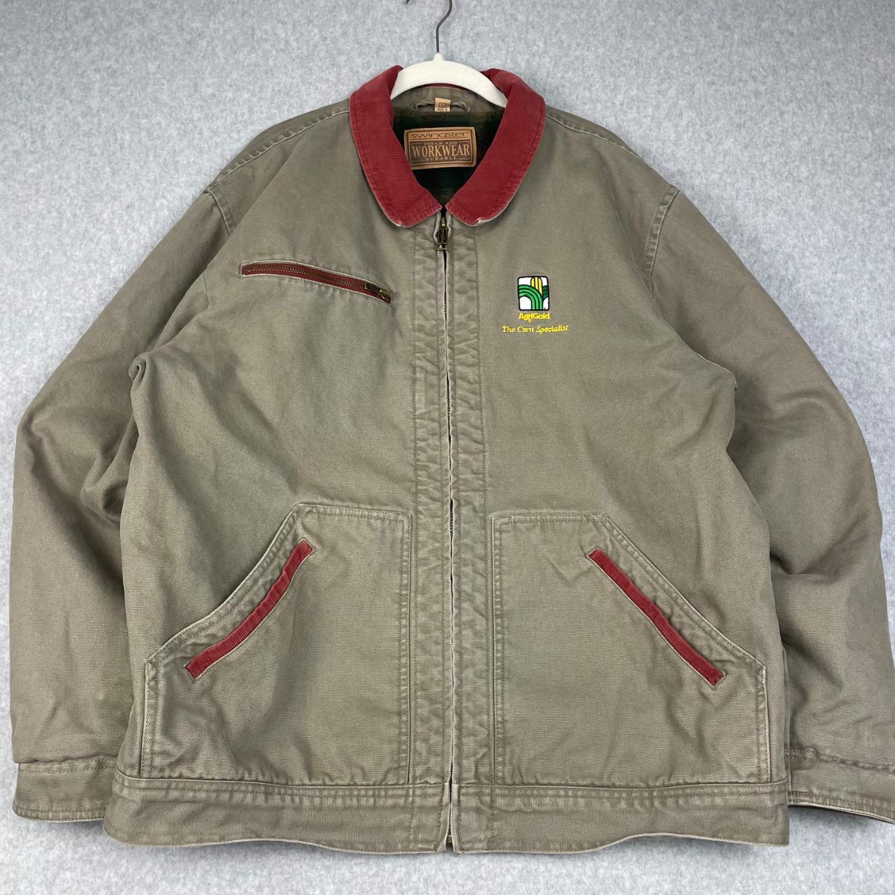 Vintage Swingster Work Jacket Mens Large Tan Duck... | Depop