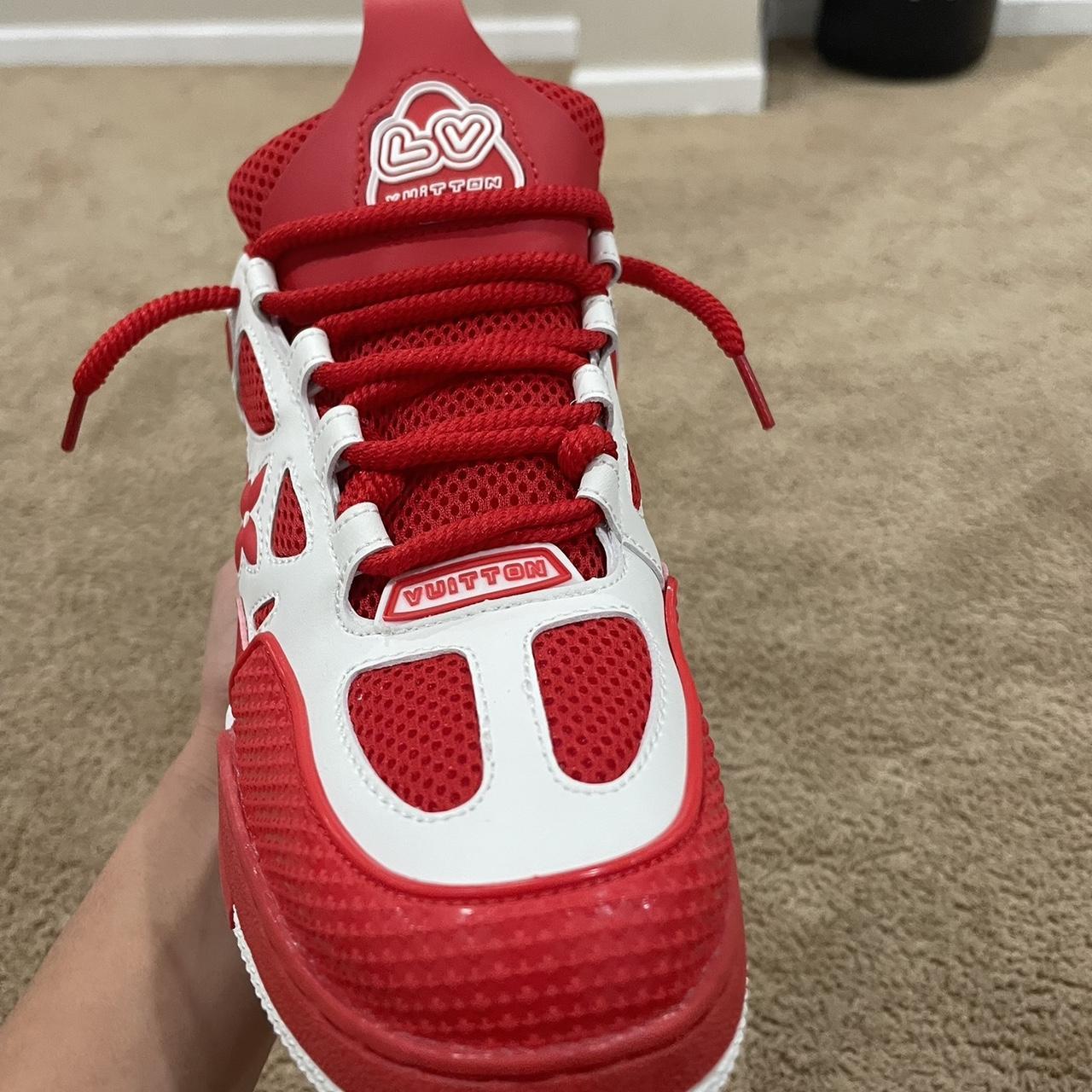 LV Skates Red Worn once don’t have the other laces... | Depop
