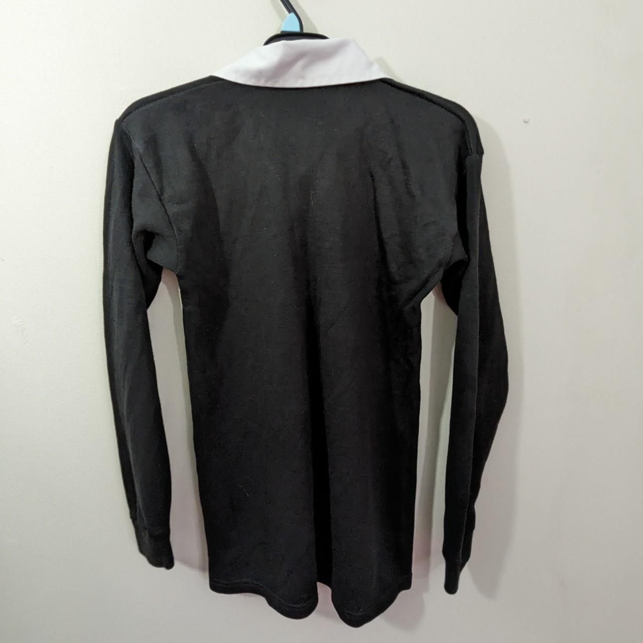 Vintage Classic Black Rugby Top Size 34-36 (Men's... - Depop
