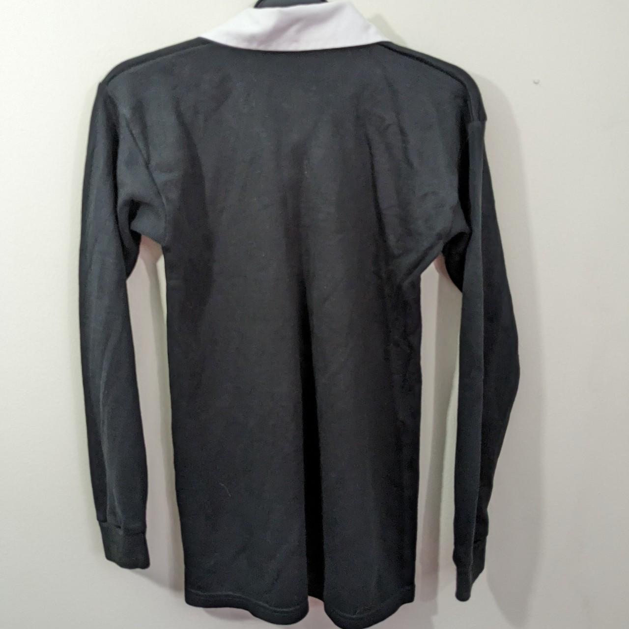 Vintage Classic Black Rugby Top Size 34-36 (Men's... - Depop
